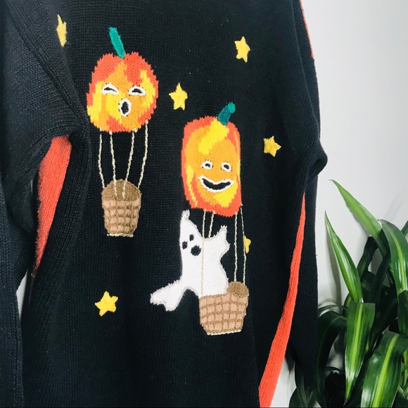 Vintage | Sweaters | Vintage Retro 9s Spooky Halloween Sweater | Poshmark